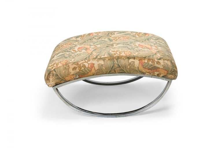 Mid-Century Chrome Frame Upholstered Top Rocking Ottoman For Sale at ...