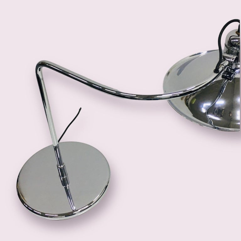 Mid-Century Chrome Plated Industrial Swing Arm Table Lamp 1960s For ...
