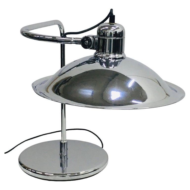 Mid-Century Chrome Plated Industrial Swing Arm Table Lamp 1960s For ...