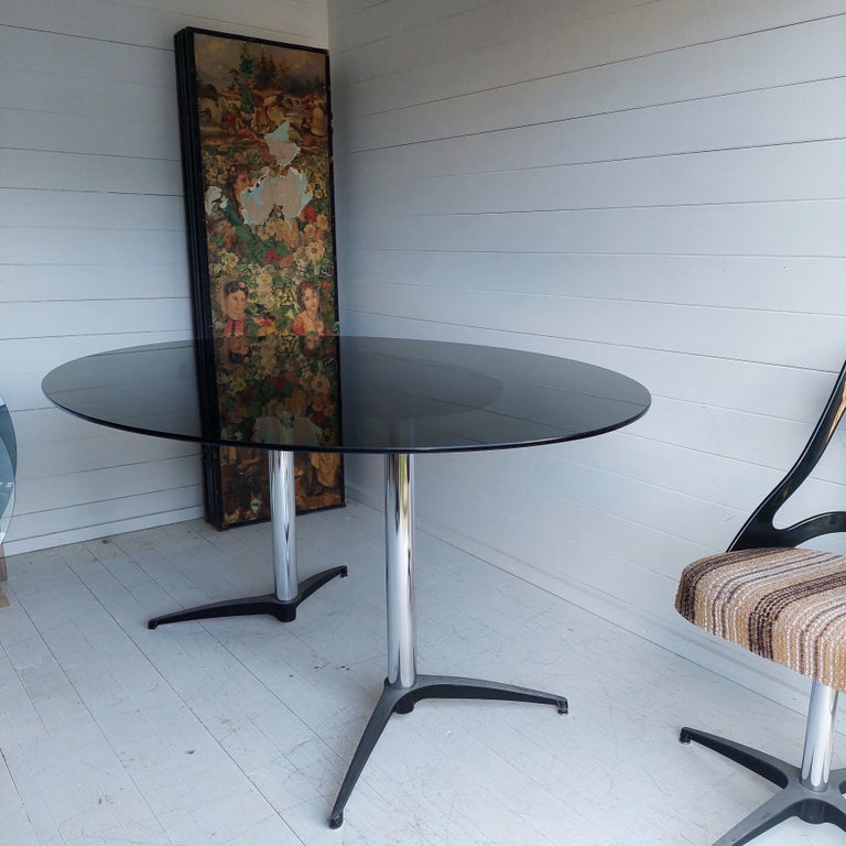Mid Century Chromecraft Usa Grafton W1s Space Age Dining Table 4 Chairs ...