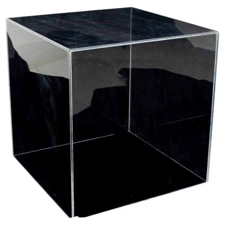 Mid-Century Clear Acrylic Cube Side Table For Sale at 1stDibs | lucite ...
