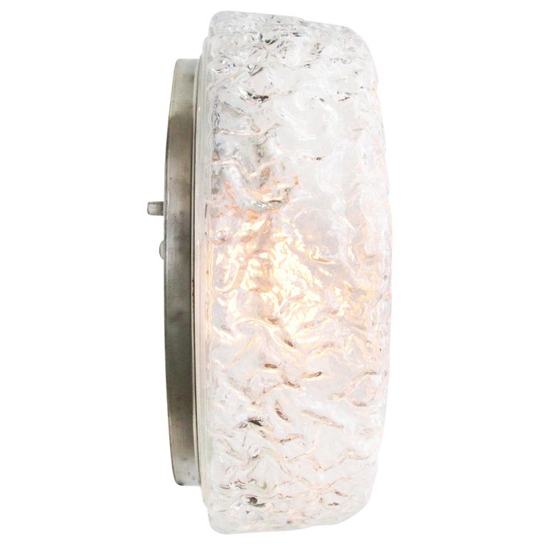 Mid-Century Clear Glass Scone Wal Ceiling Lamp Helena Tynell, Glashütte ...