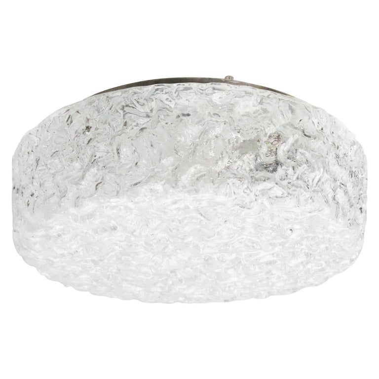 Mid-Century Clear Glass Scone Wal Ceiling Lamp Helena Tynell, Glashütte ...