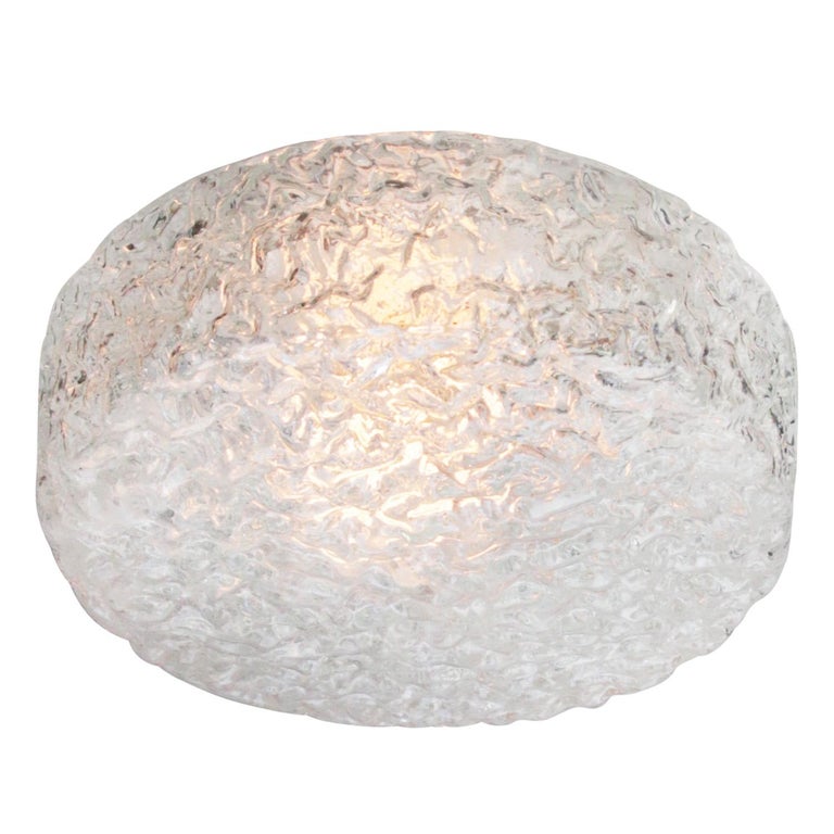 Mid-Century Clear Glass Scone Wal Ceiling Lamp Helena Tynell, Glashütte ...