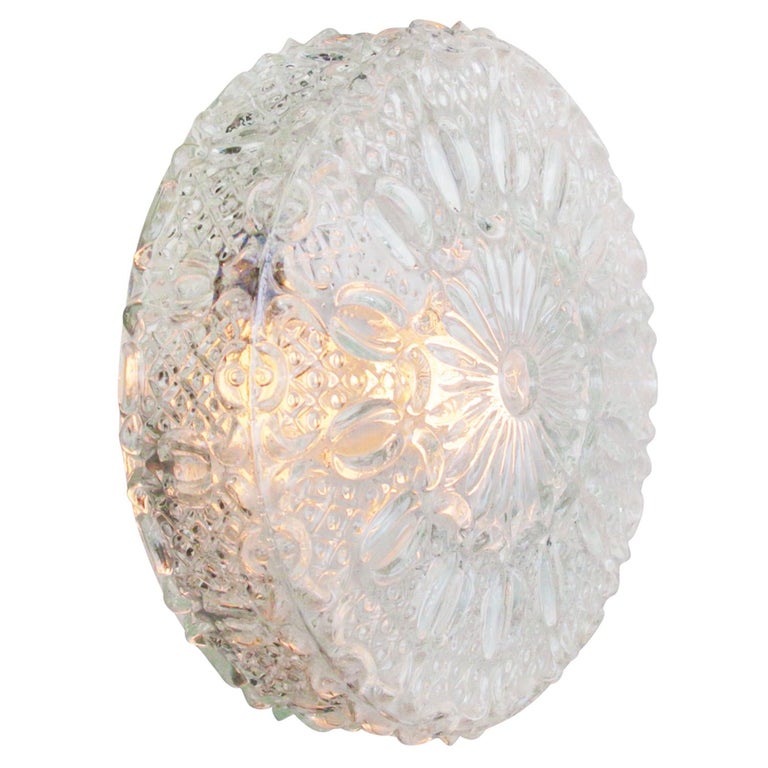 Mid-Century Clear Glass Scones Wal Ceiling Lamp Helena Tynell ...