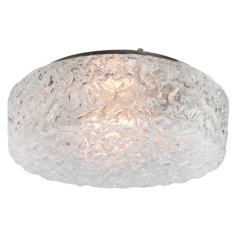 Mid-Century Clear Glass Scone Wal Ceiling Lamp Helena Tynell, Glashütte ...