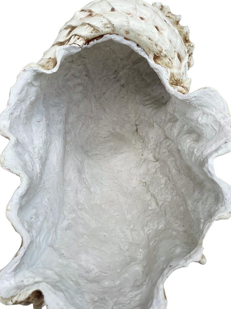 Mid Century Coastal Modern Large and Realistic Faux Seashell Sculpture ...