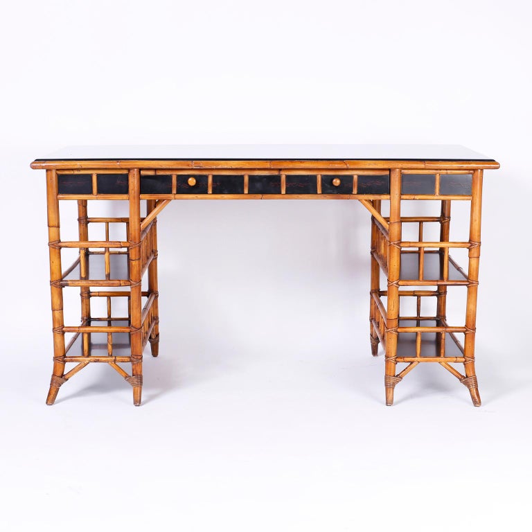 Midcentury Colonial Style Desk by Baker at 1stDibs