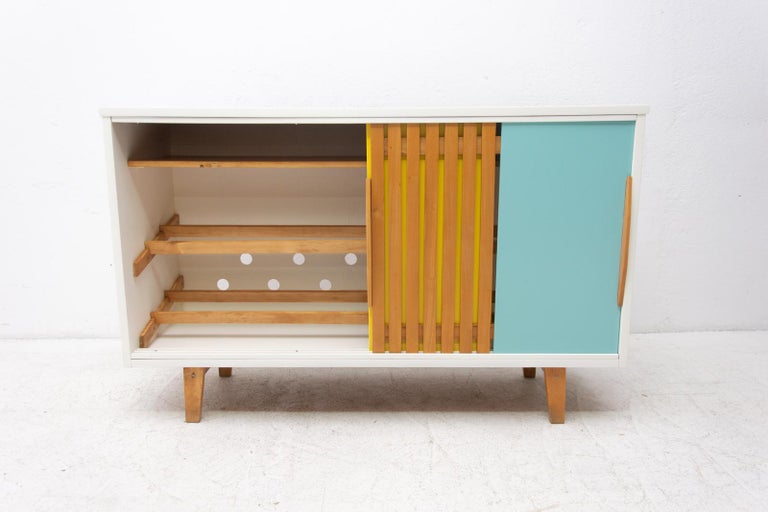 Midcentury Colorful Shoe Rack, Eastern Bloc, 1960s For Sale at 1stDibs