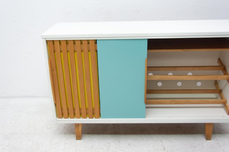 Midcentury Colorful Shoe Rack, Eastern Bloc, 1960s For Sale at 1stDibs
