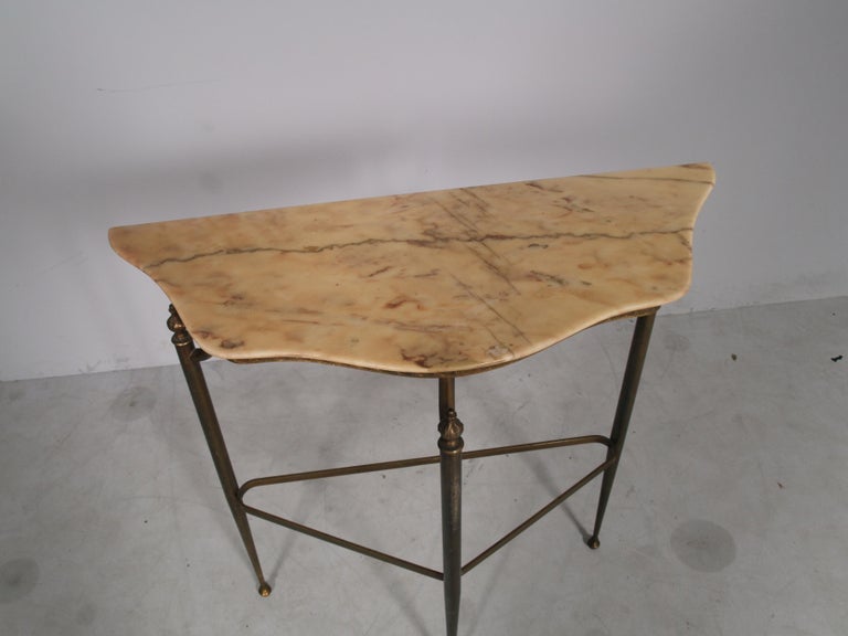 1920s Console in Burnished Brass, Empire style , shaped, with Top in ...