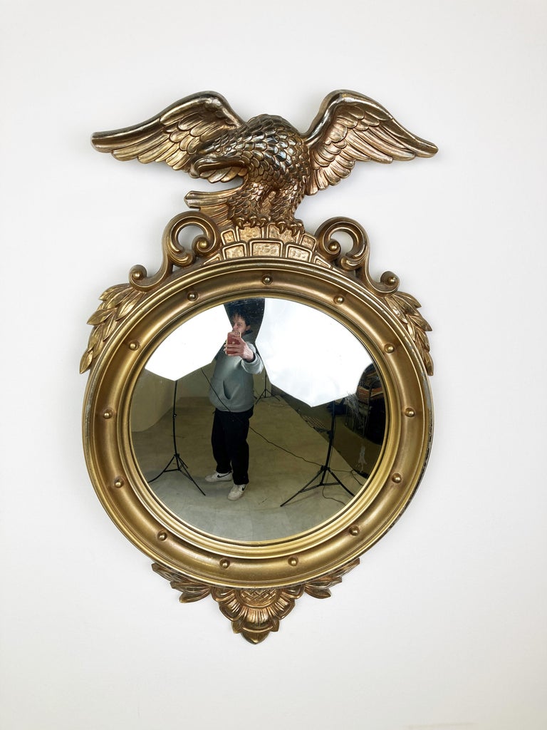 Midcentury Convex Eagle Mirror, 1960s For Sale at 1stDibs