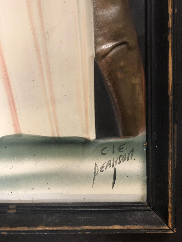 Mid Century Cooper Embossed Bongo Player Wood Framed by C.I.E. Pearson ...