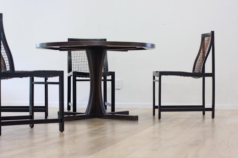 Mid Century Copper and Solid Mahogany Egyptian Dining Table.[Danske ...