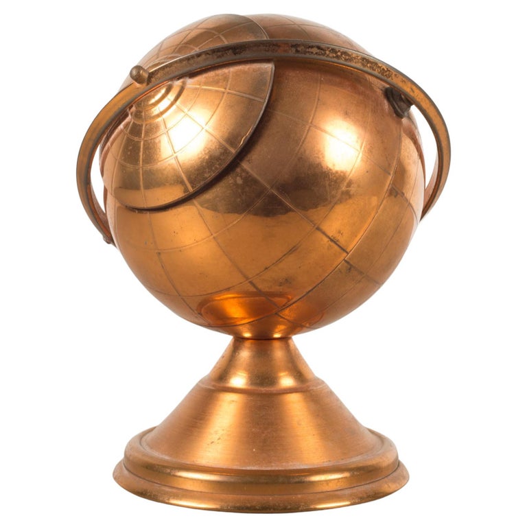 Mid-Century Copper Globe Cigarette Holder c1960 For Sale at 1stDibs