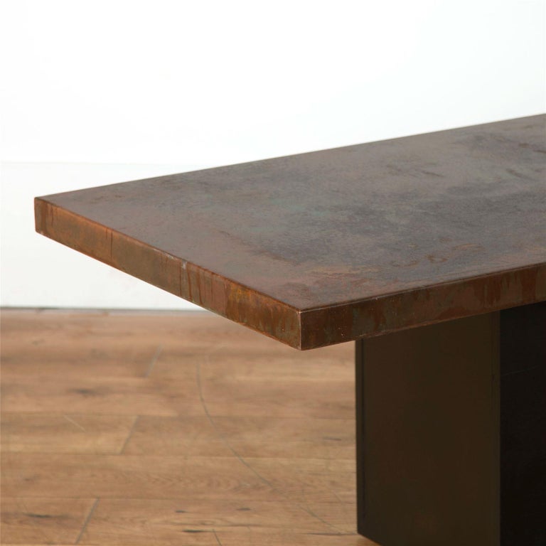 Midcentury Copper Top French Coffee Table at 1stDibs