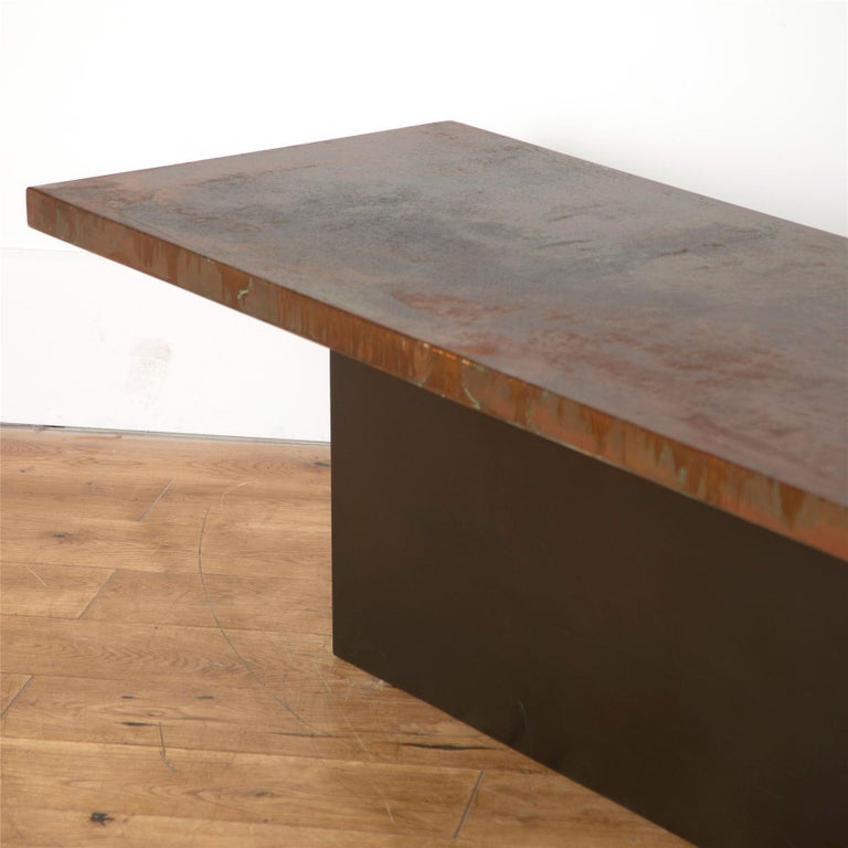 Midcentury Copper Top French Coffee Table at 1stDibs