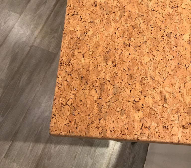 Midcentury Cork and Iron Console Table at 1stDibs