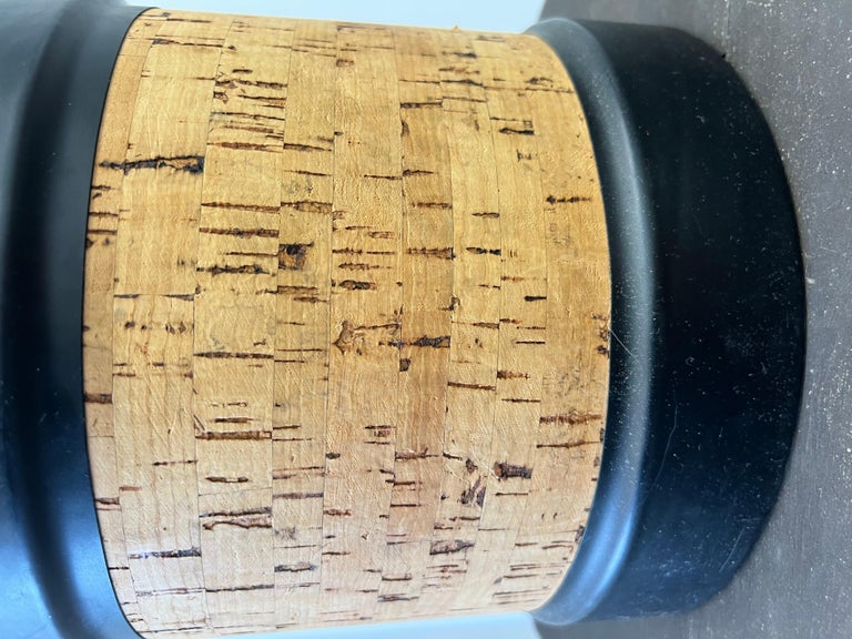 Mid-Century Cork and Vinyl Ice Bucket For Sale at 1stDibs