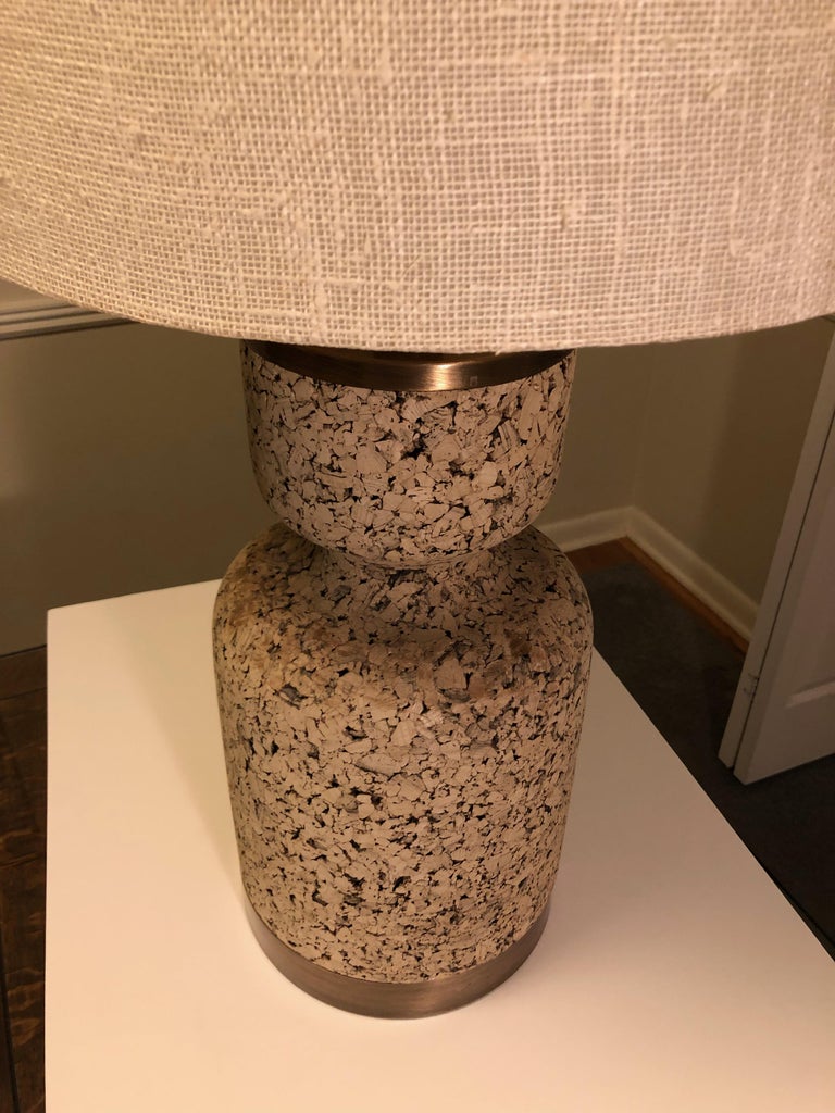 Mid-Century Cork Table Lamp For Sale at 1stDibs | cork lamps, mid ...