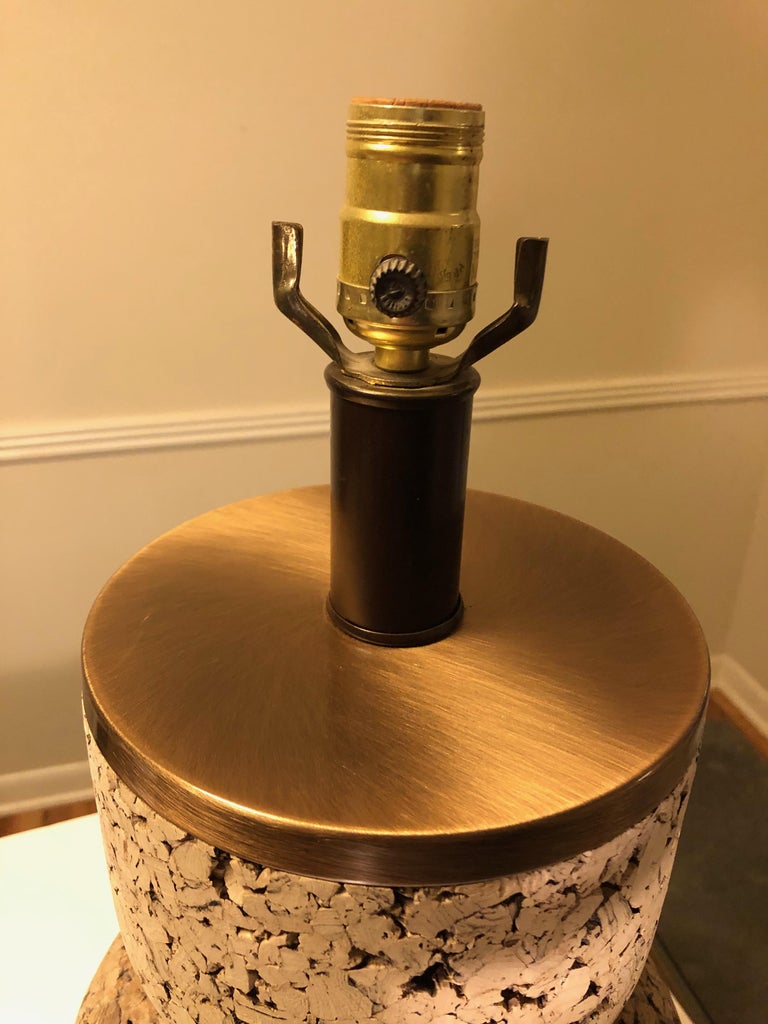 Mid-Century Cork Table Lamp For Sale at 1stDibs | cork lamps, mid ...