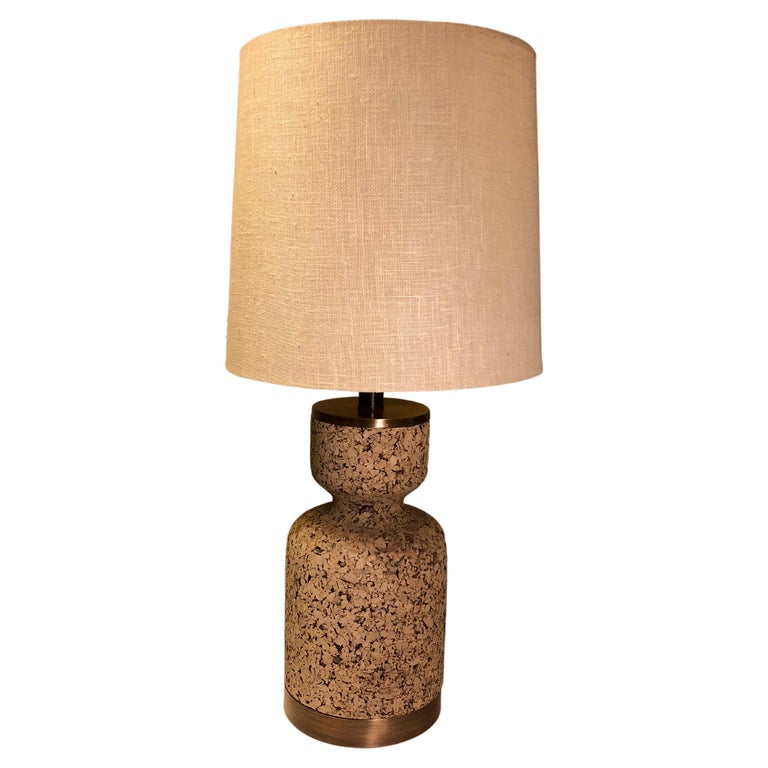 Mid-Century Cork Table Lamp For Sale at 1stDibs | cork lamps, mid ...