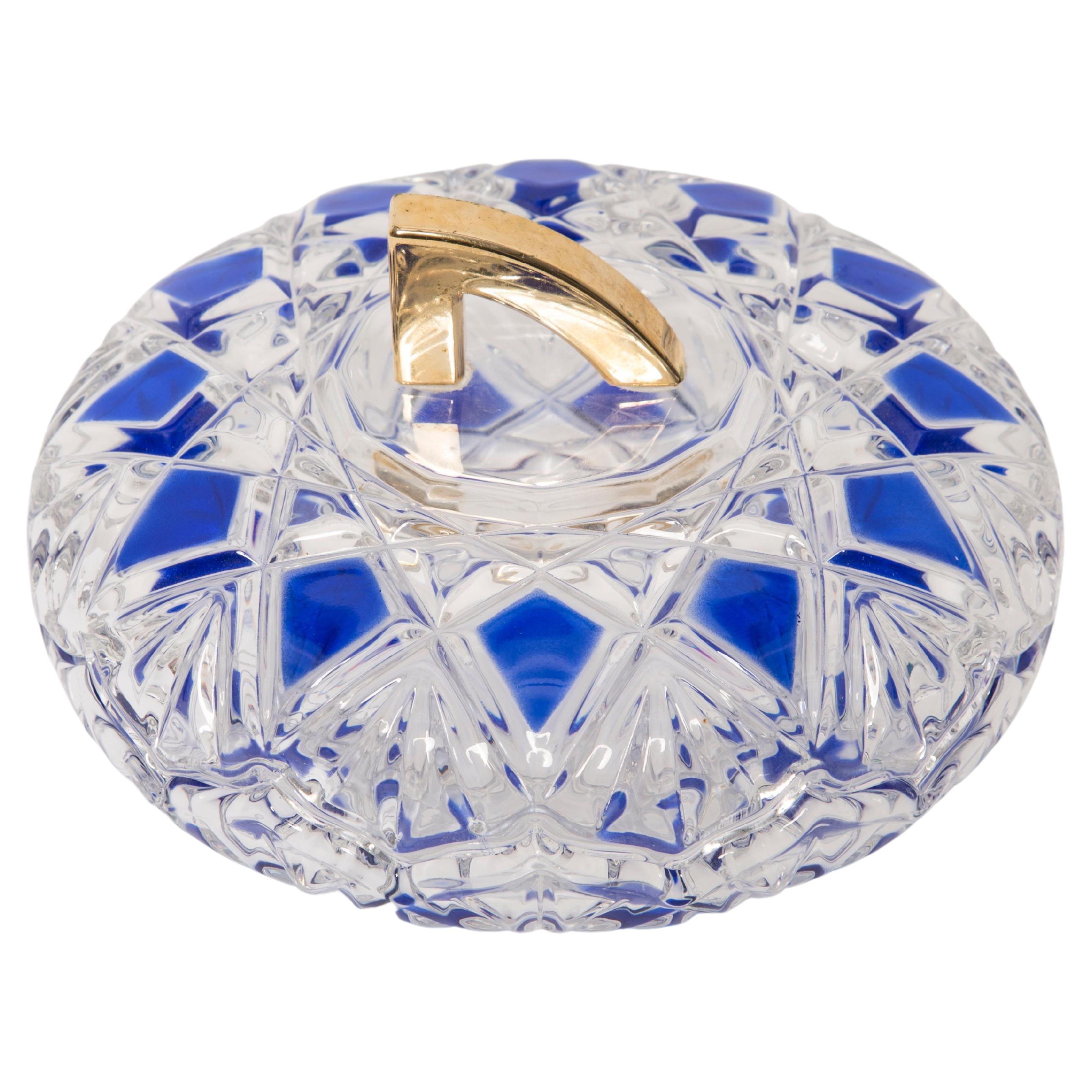 Mid-Century Crystal Casket, Cigarette Case, or Jewelry Box, Italy ...