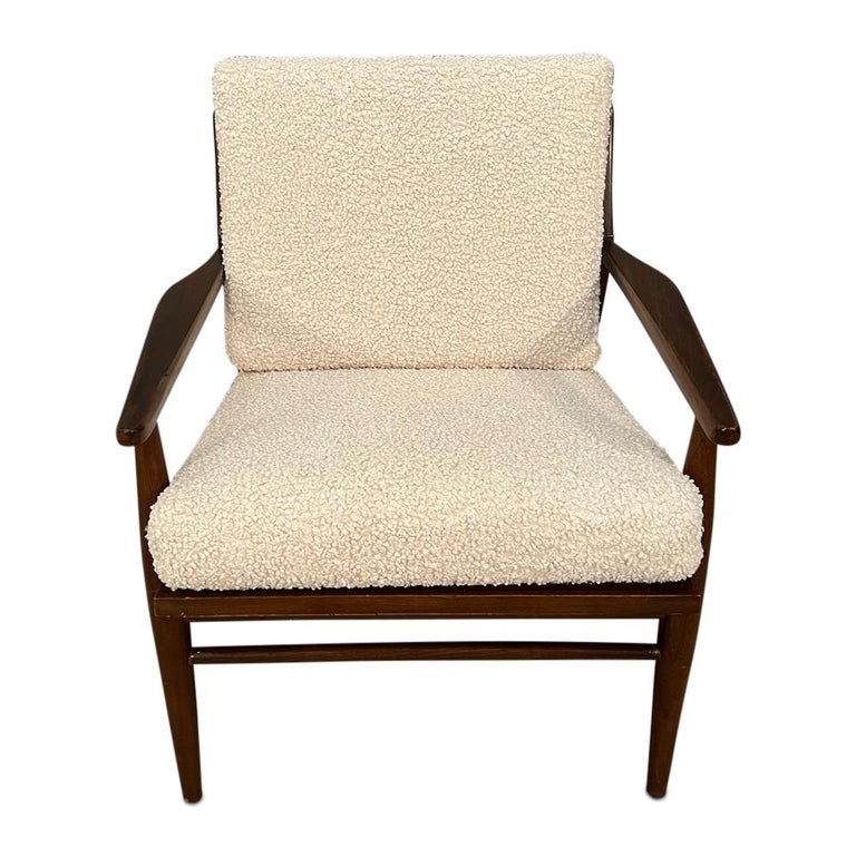 Mid-Century Curated Walnut Arm Lounge Chair, 1960s circa For Sale at ...