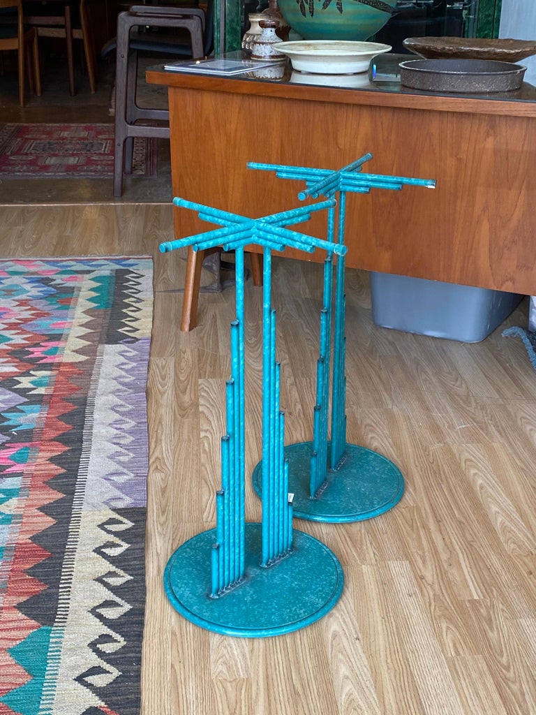 Mid-Century Curtis Jere Side Table Stands For Sale at 1stDibs