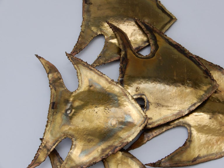 Mid Century Curtis Jere Style Shoal of Fish at 1stDibs