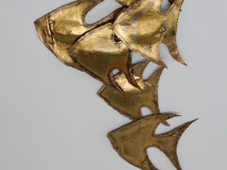 Mid Century Curtis Jere Style Shoal of Fish at 1stDibs