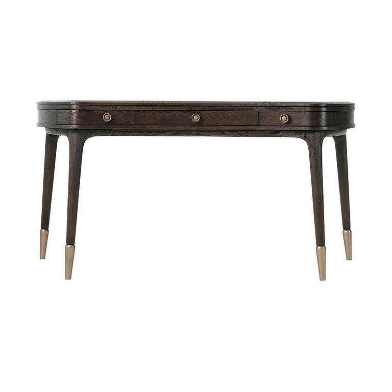 Mid Century Curved Writing Desk For Sale at 1stDibs