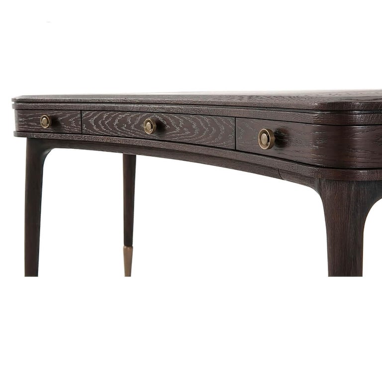 Mid Century Curved Writing Desk For Sale at 1stDibs