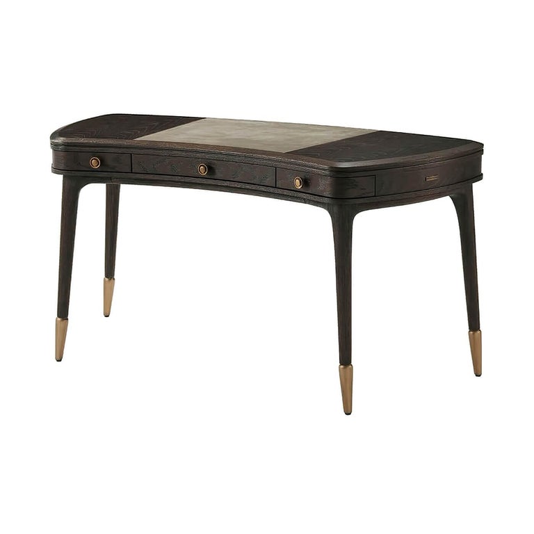 Mid Century Curved Writing Desk For Sale at 1stDibs