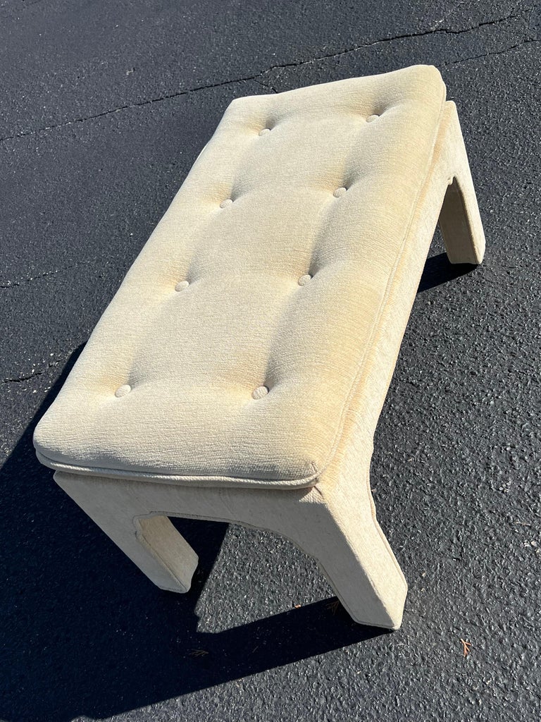 Mid Century Custom Upholstered Bench For Sale at 1stDibs