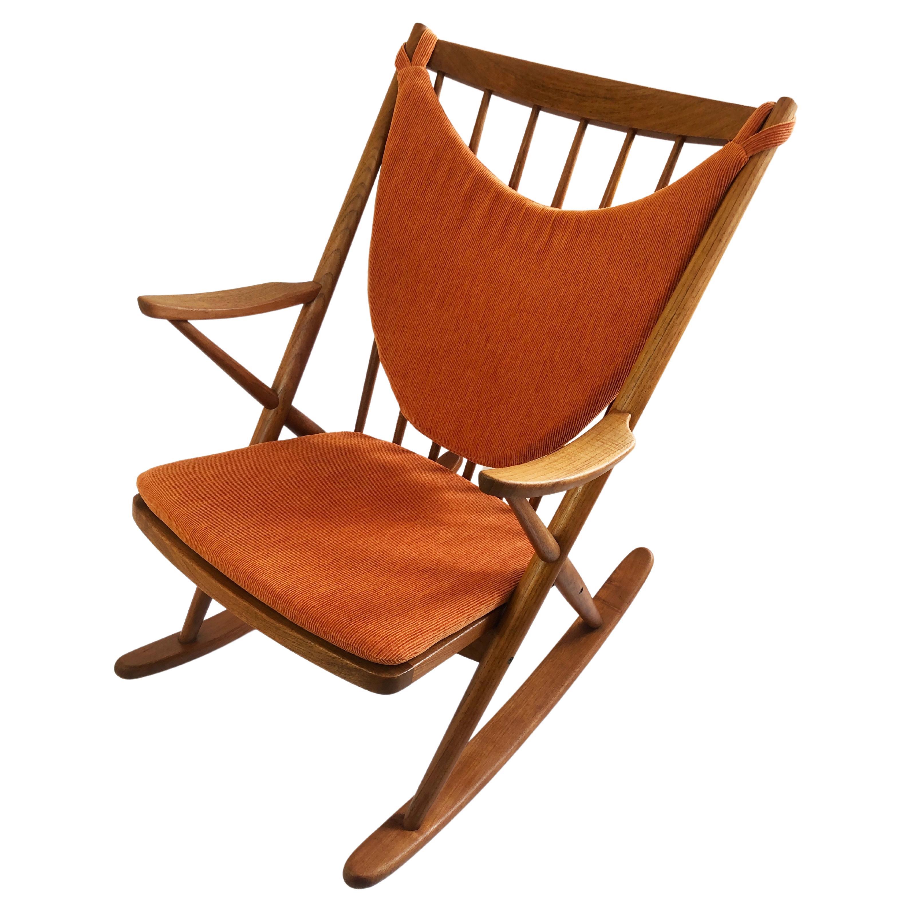 Danish Modern Teak Rocking Chair by Frank Reenskaug for Bramin Møbler ...