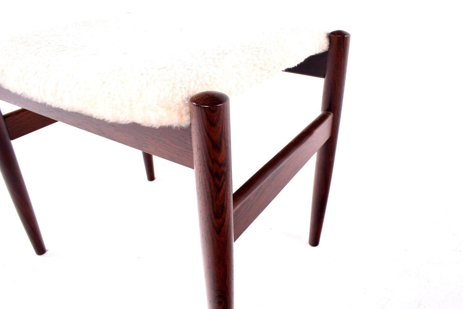 Midcentury Danish 1960s Spottrup Rosewood Stool at 1stDibs