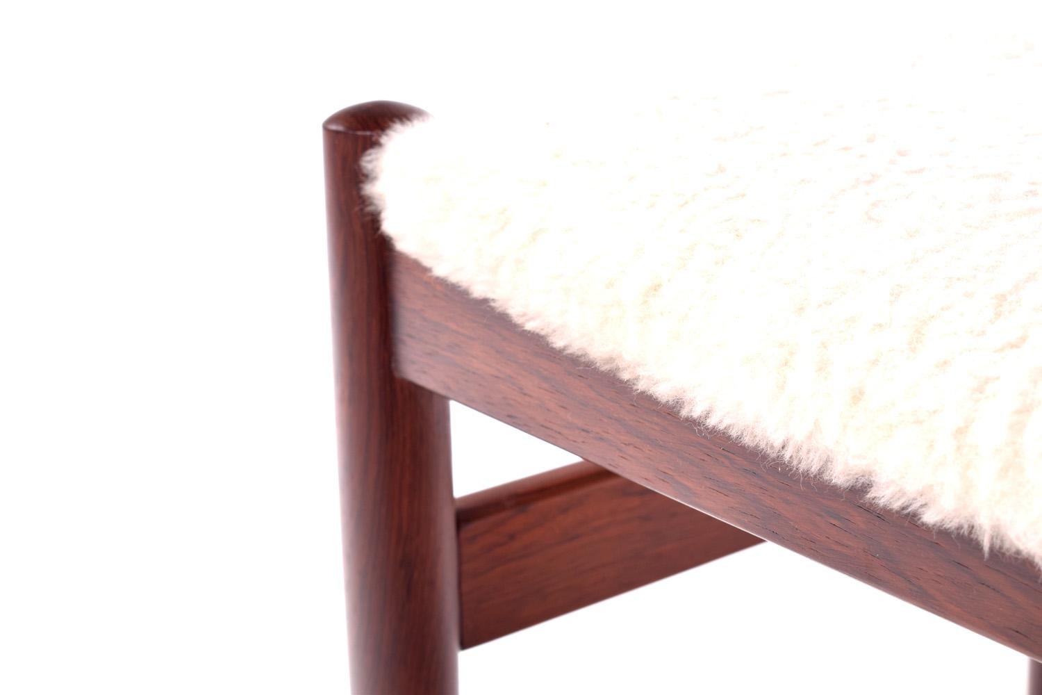 Midcentury Danish 1960s Spottrup Rosewood Stool at 1stDibs