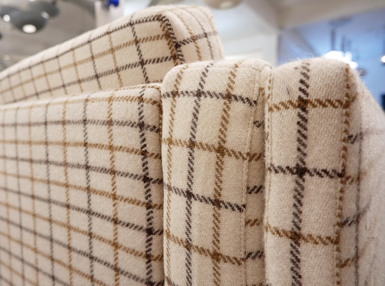 Mid Century Danish 2 Seater Sofa, Original Wool Fabric For Sale at 1stDibs