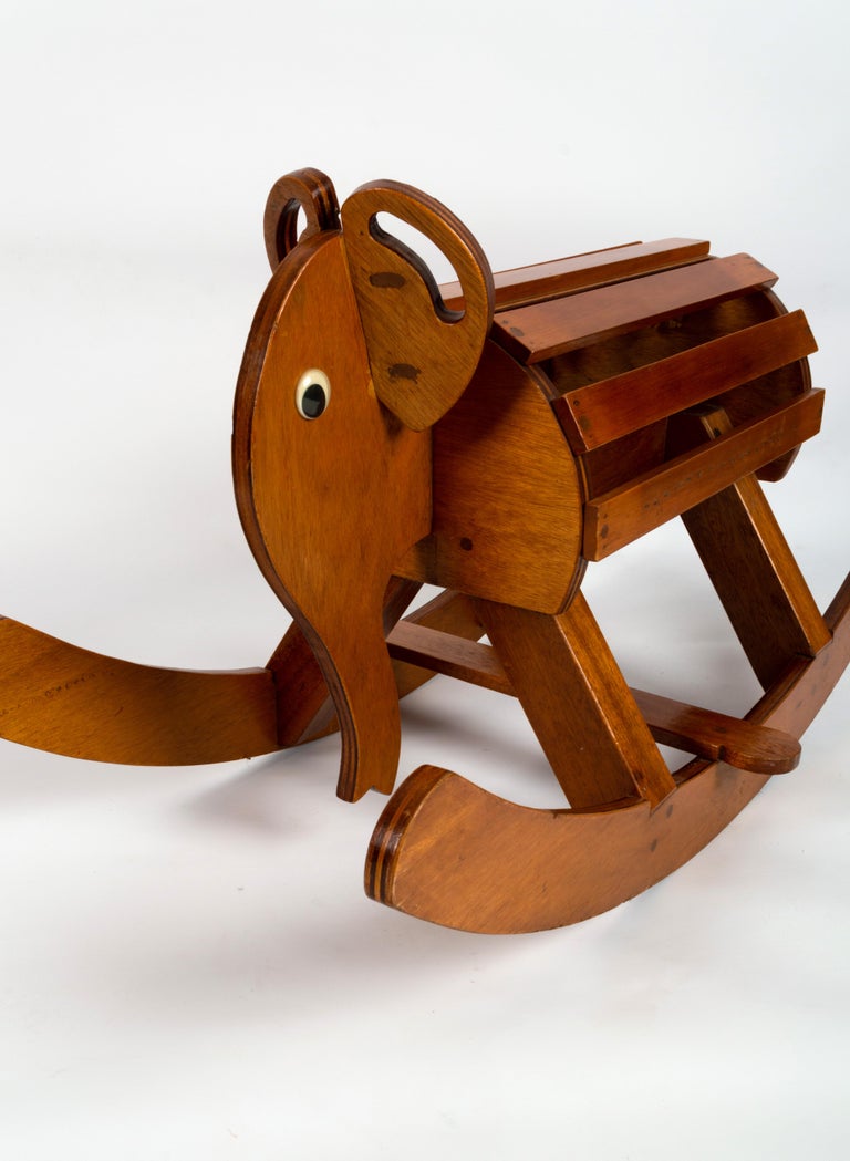 Mid Century Danish Children's Rocking Elephant C.1960 For Sale at 1stDibs