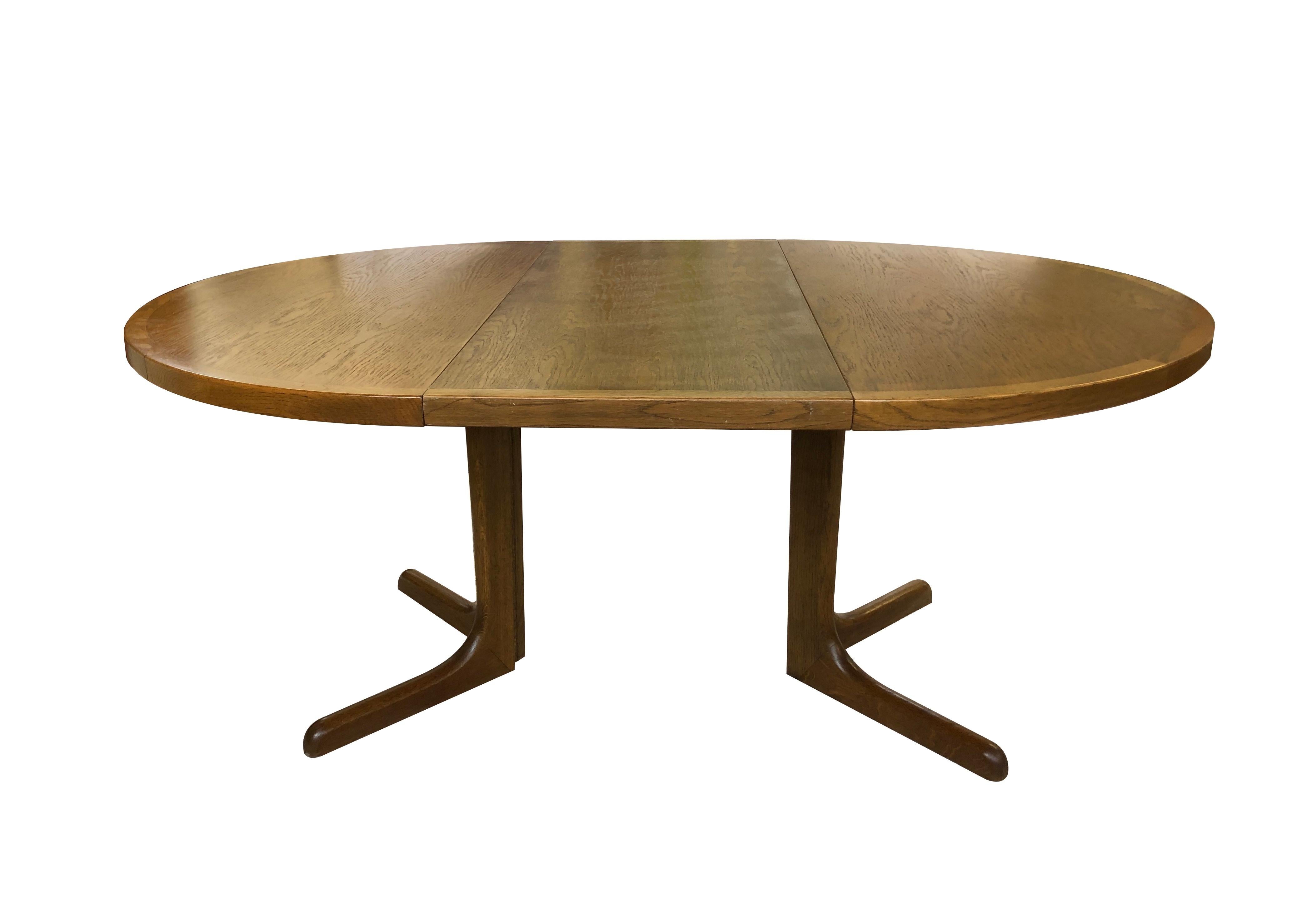 Mid Century Danish Design Oak Dinner Table Extendable, 1960s-1970s ...