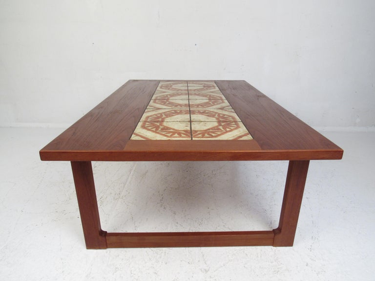 Midcentury Danish Dyrlund Tile-Top Coffee Table at 1stDibs