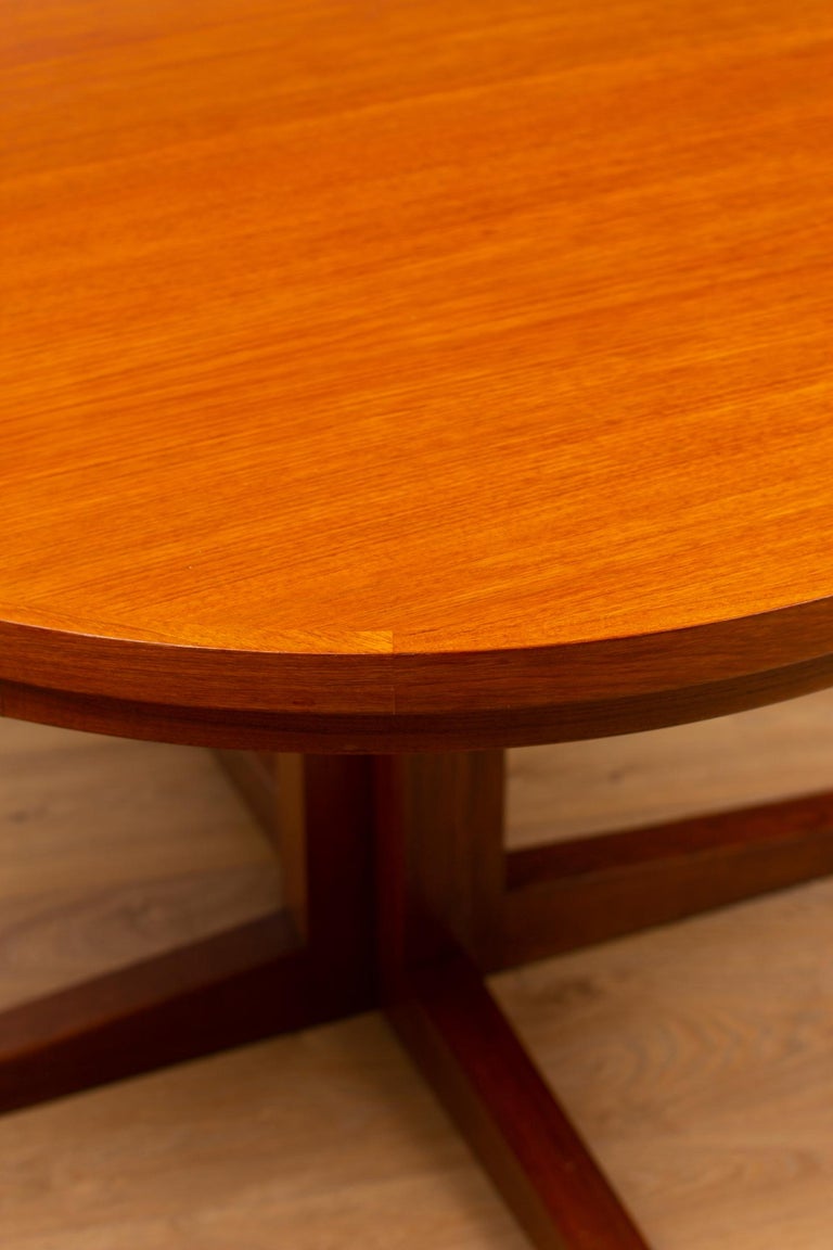 Midcentury Danish Extending Teak Flip Flap Table by Dyrlund at 1stDibs