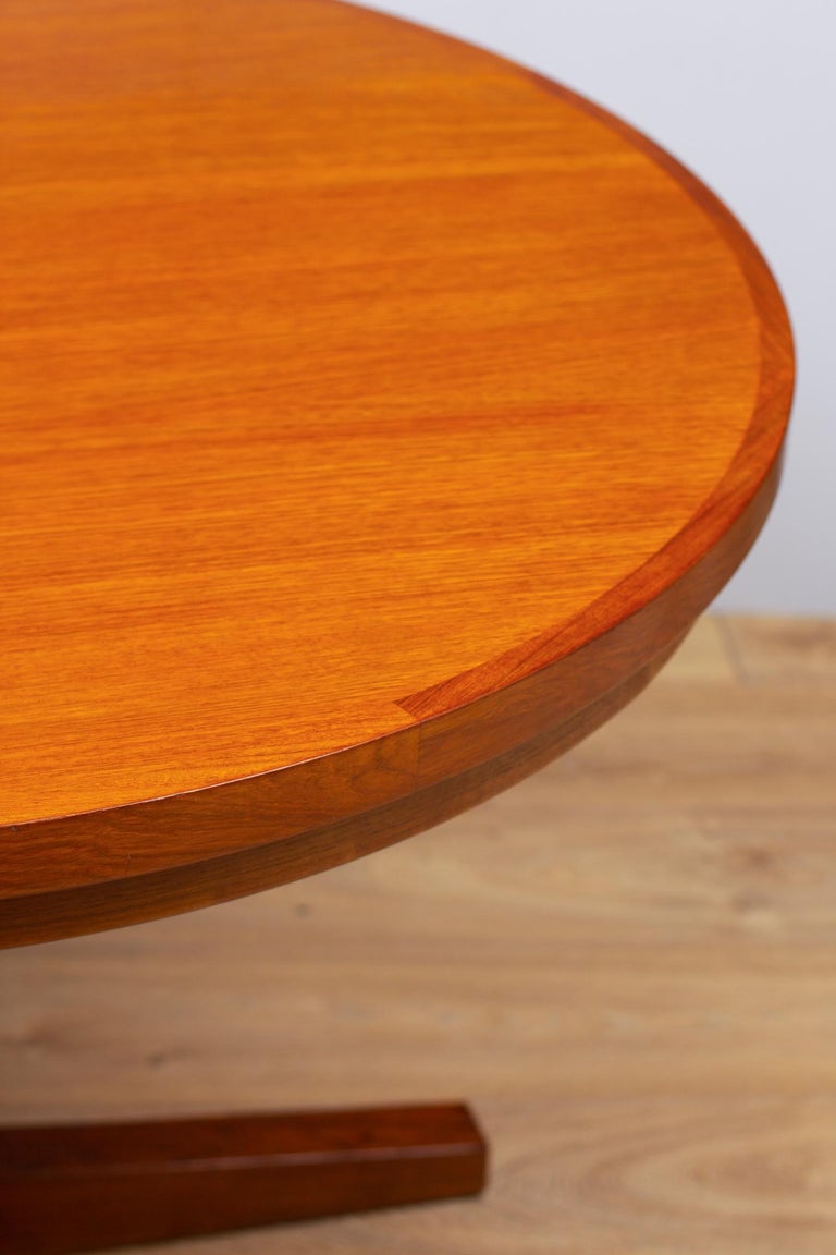 Midcentury Danish Extending Teak Flip Flap Table by Dyrlund at 1stDibs