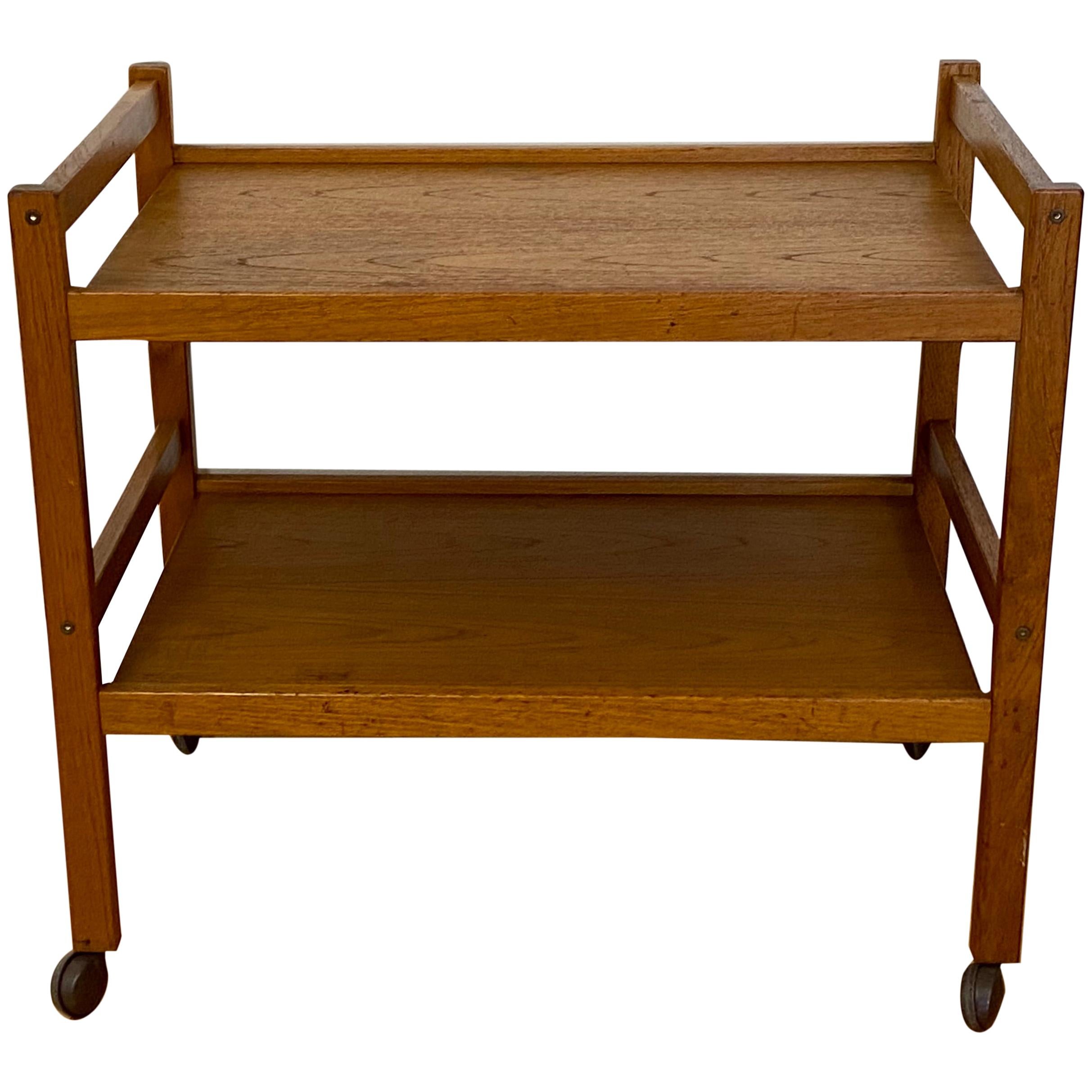 Mid Century 50s 60s Serving Trolley Bar Cart Tea Cart with Inlay ...