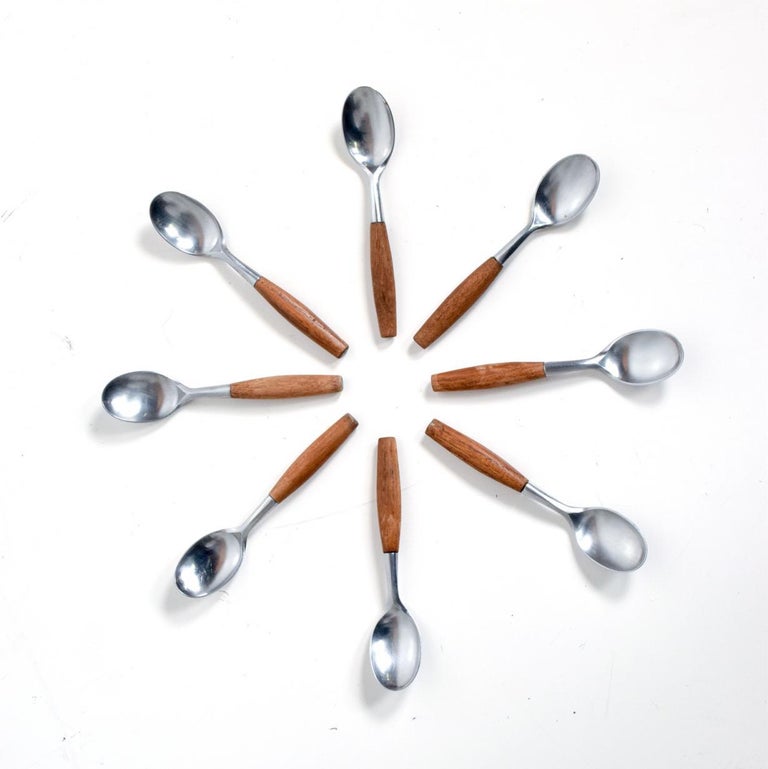 Midcentury Danish Modern Dansk Flatware Set 53 Pieces Teak Stainless ...
