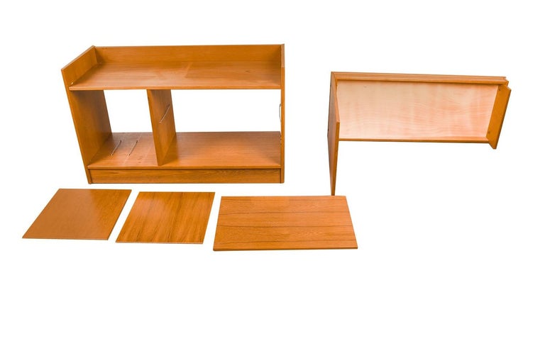 Mid Century Danish Modern Expanding 2 Piece Desk Media Center For Sale ...