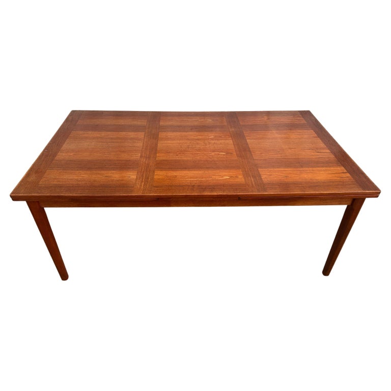 Mid Century Danish Modern Large Teak Extension Dining Table Denmark by ...