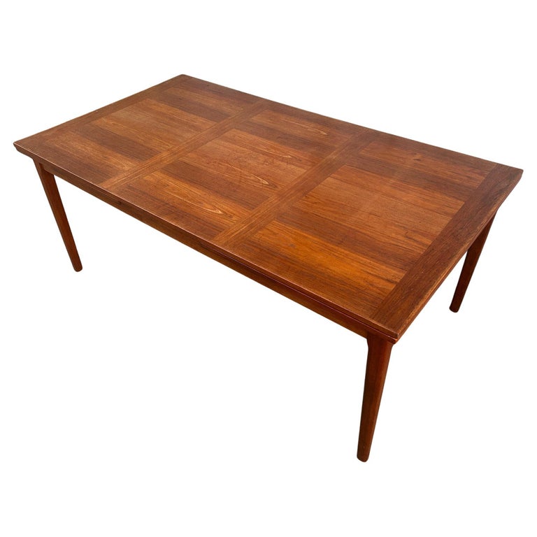 Mid Century Danish Modern Large Teak Extension Dining Table Denmark by ...