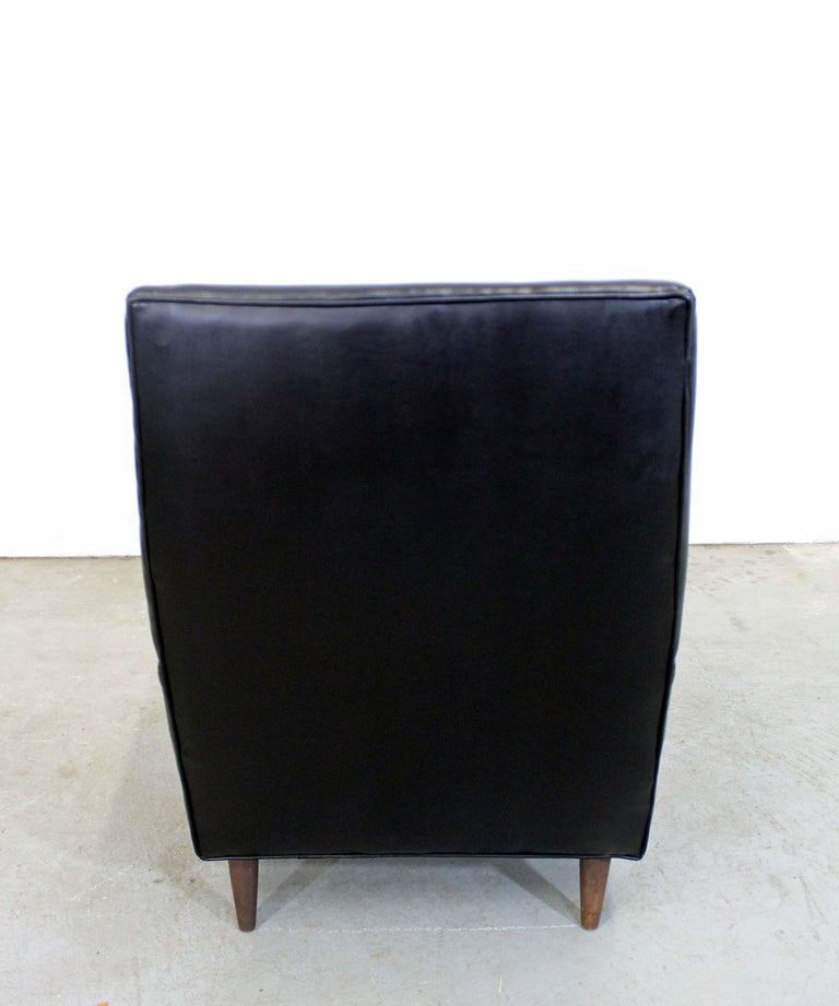 Midcentury Danish Modern Leather Selig Lounge Chair For Sale at 1stDibs